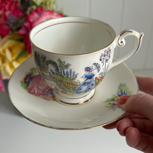 English Garden Teacup & Pinkie Saucer Set | Mismatched - Etsy