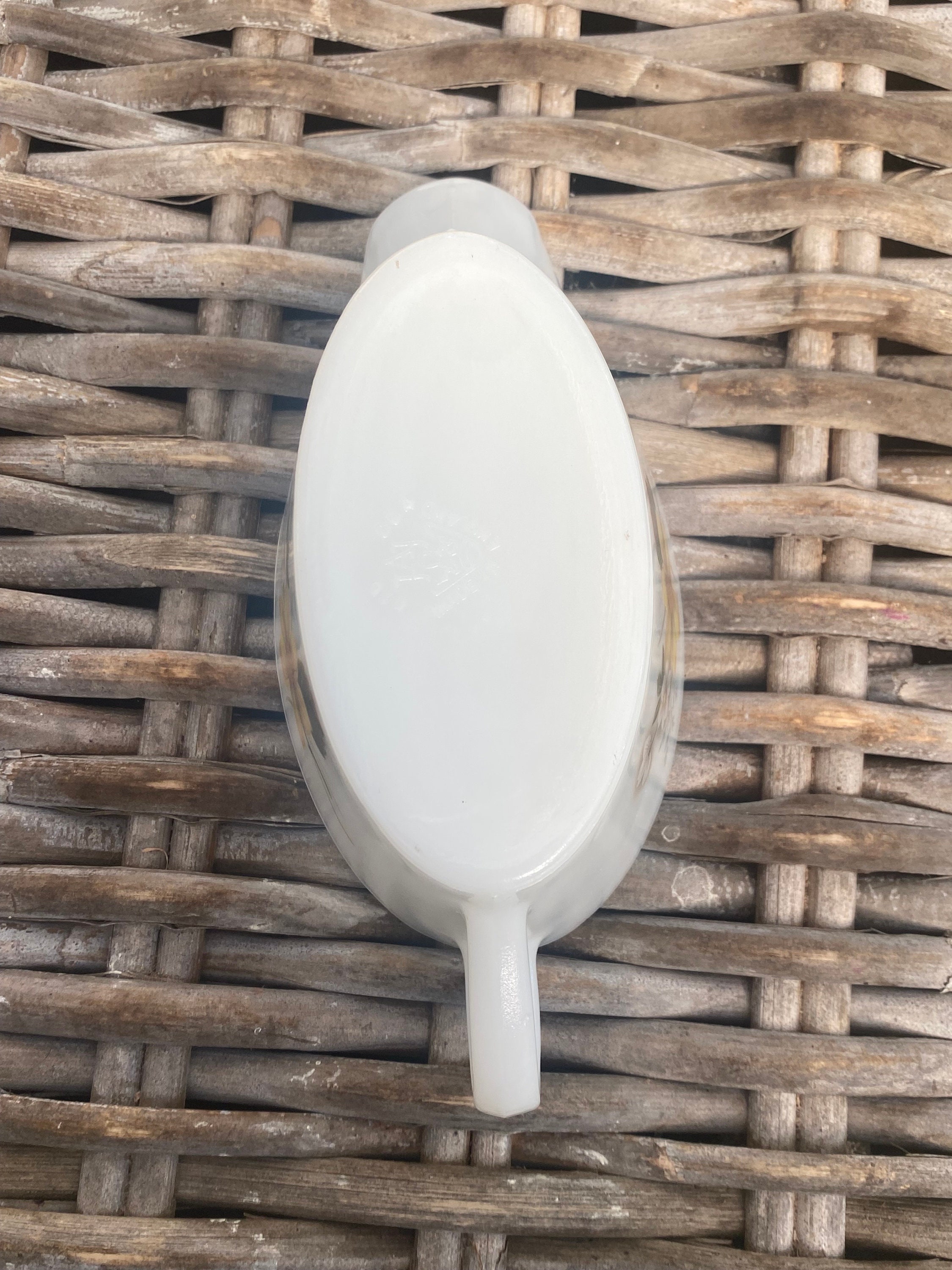 JAJ Pyrex Jug autumn Glory Gravy Sauce Boat Vintage 1960s Milk Glass ...