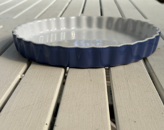 Emile Henry Cobalt Blue Ceramic Quiche Flan Tart Dish | French Bakeware ...