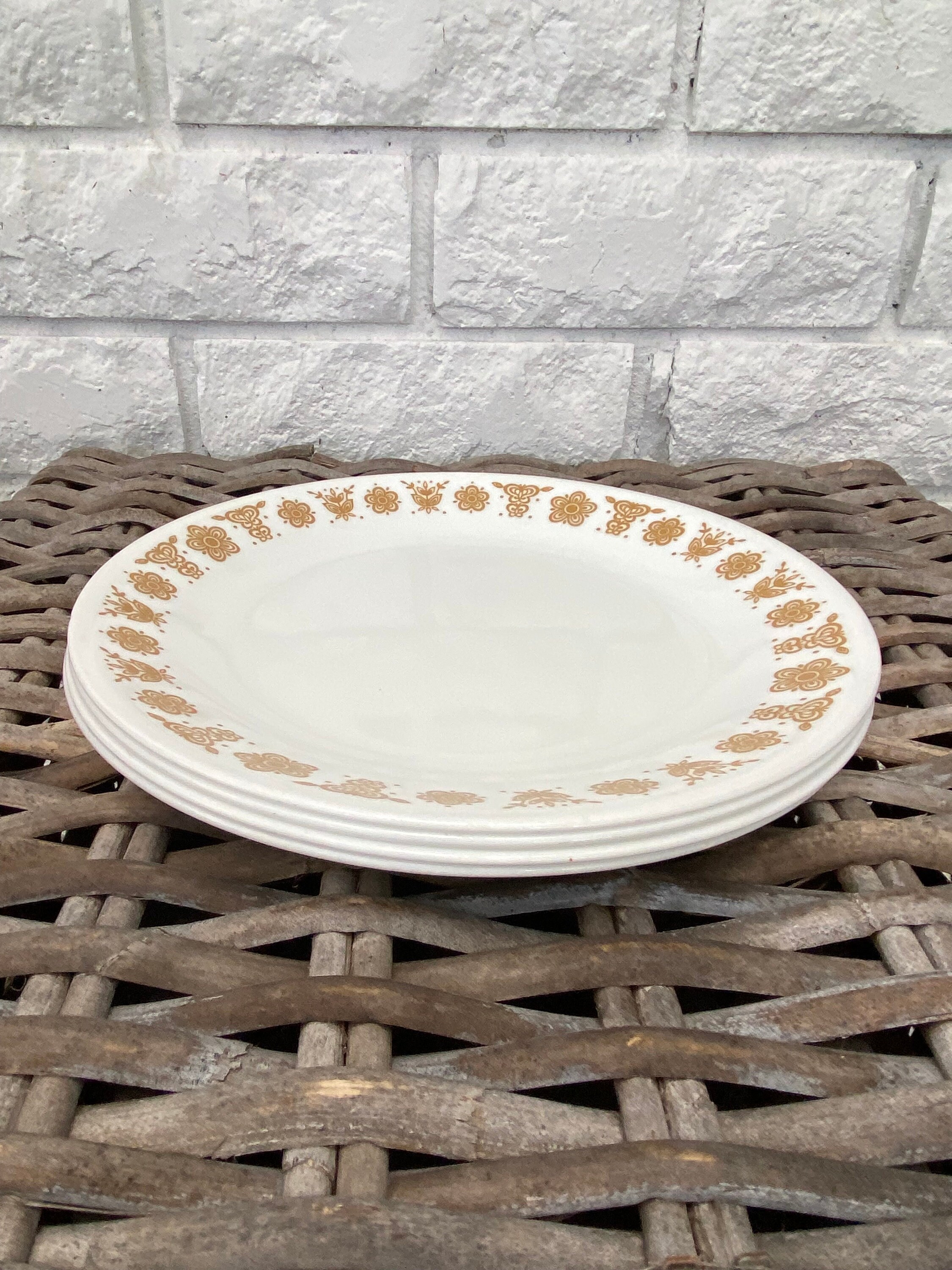 Corelle Butterfly Gold Salad Plates Set of 4 Vintage 1970s Iconic ...