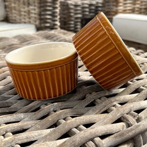 Caramel Brown Ramekins | Set of 2 | Made in Japan | Stoneware | Oven-to ...