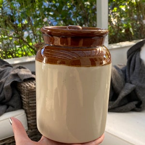 Kelco Stoneware by Matsuoka Canister With Lid Jar Two Toned Speckled ...