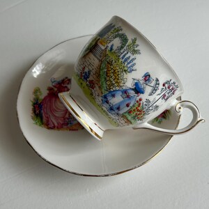 English Garden Teacup & Pinkie Saucer Set | Mismatched - Etsy