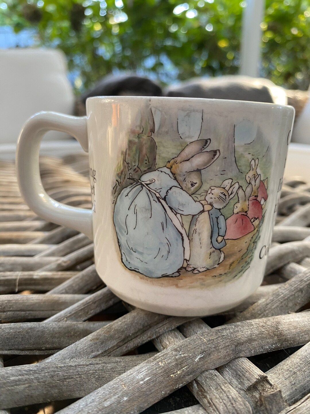 Wedgwood Beatrix Potter Peter Rabbit Mug Vintage 1980s Baby Keepsake ...