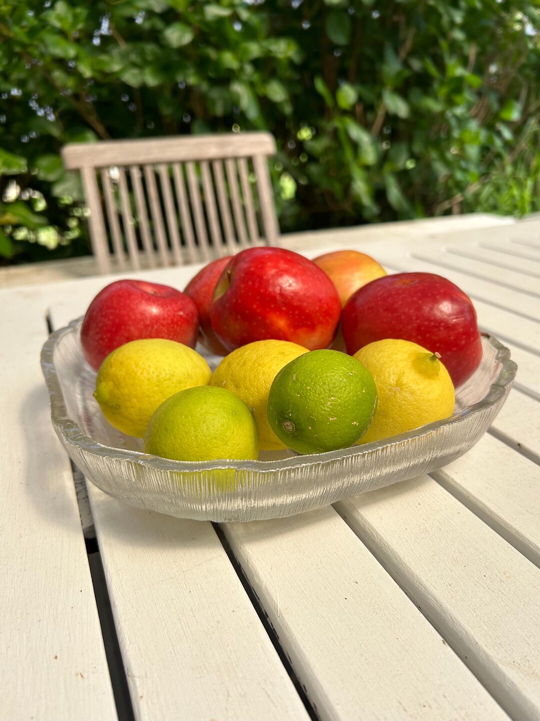 Hoya Square Ice Glass Bowl | Vintage 1970s | Made in Japan | Heavy ...