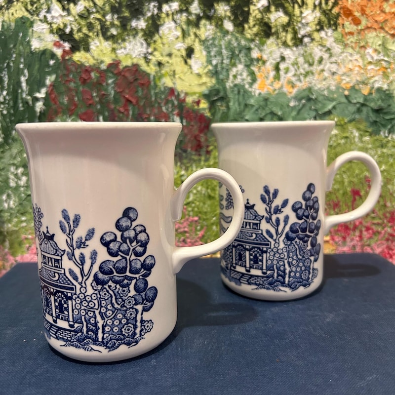 Blue Willow Mugs - Etsy