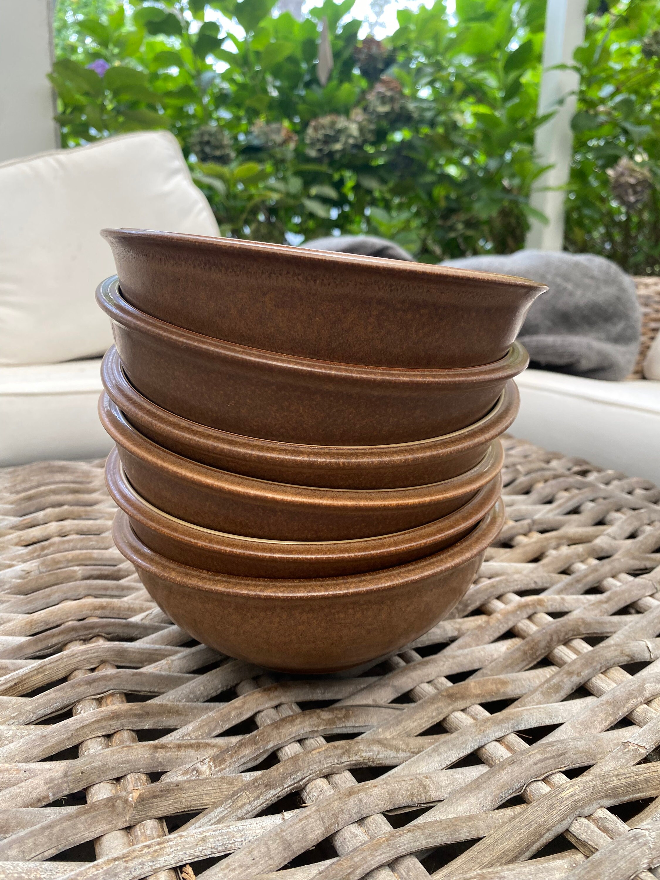 Individual Denby Cinnamon Stoneware Choice of Soup/cereal Bowl, Dinner ...