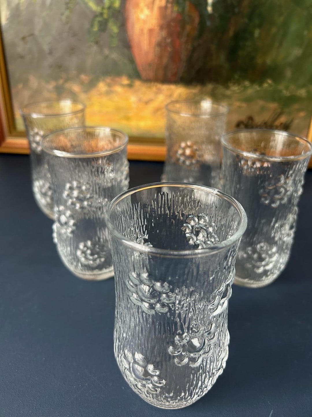 Ishizuka Glass | Aderia Pattern | Glasses | Set of 5 | Bubble Daisy ...