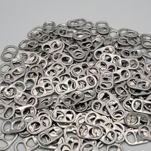 100 Aluminum Soda Can Tabs, Pop Tabs, Pop Tops, Pull Tabs, Silver Tabs ...