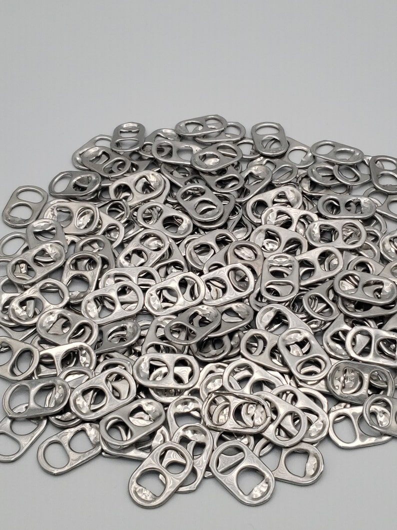 100 Aluminum Soda Can Tabs, Pop Tabs, Pop Tops, Pull Tabs, Silver Tabs ...