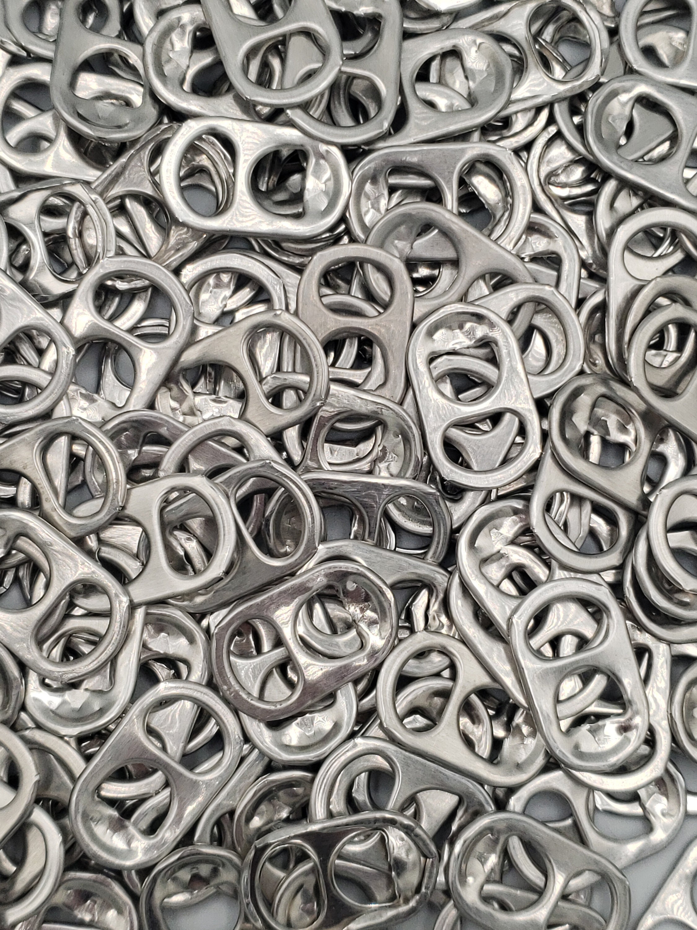 100 Aluminum Soda Can Tabs, Pop Tabs, Pop Tops, Pull Tabs, Silver Tabs ...