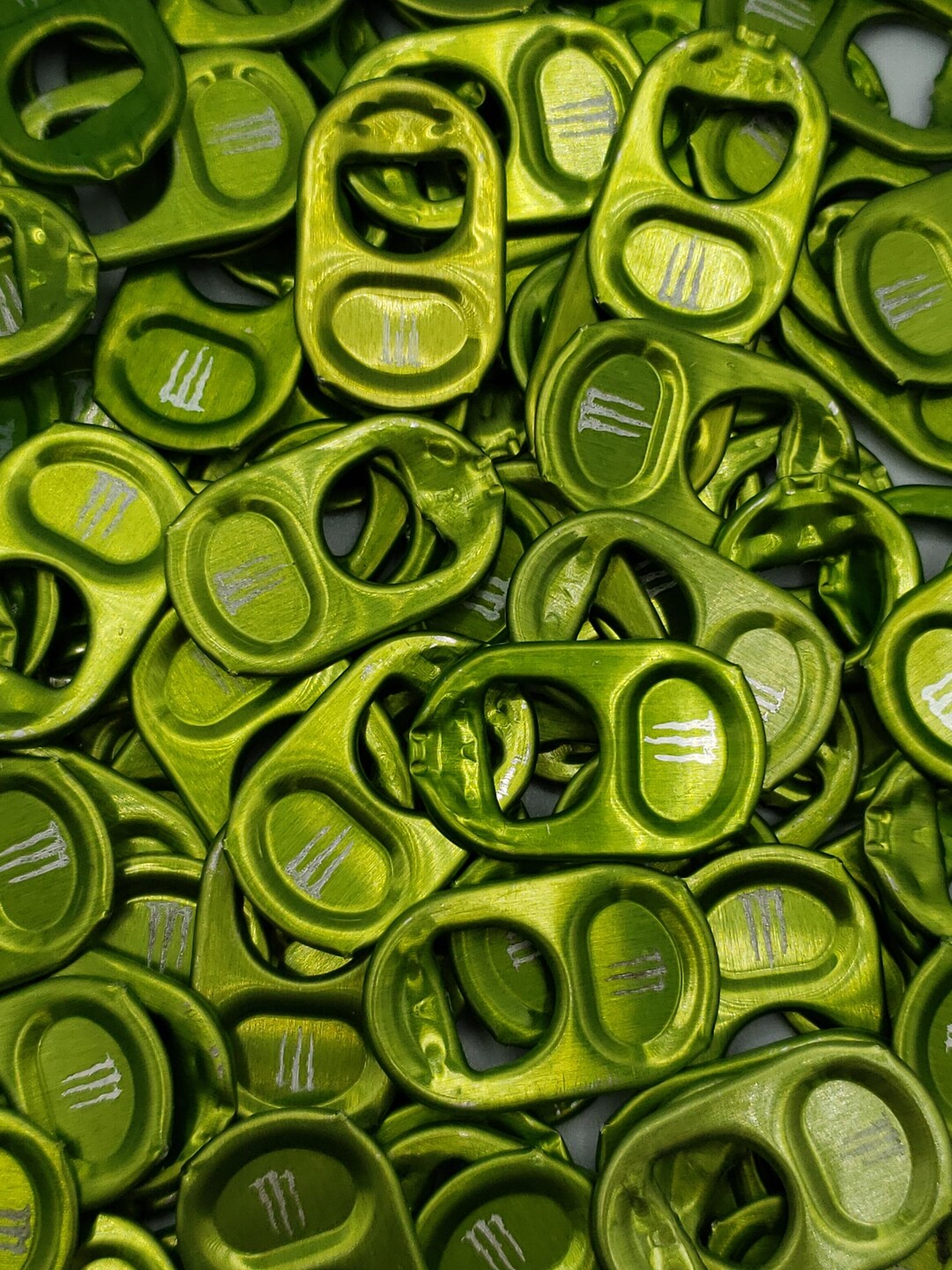 100 Green Aluminum Soda Can Tabs, Pop Tabs, Pop Tops, Pull Tabs, Tabs ...