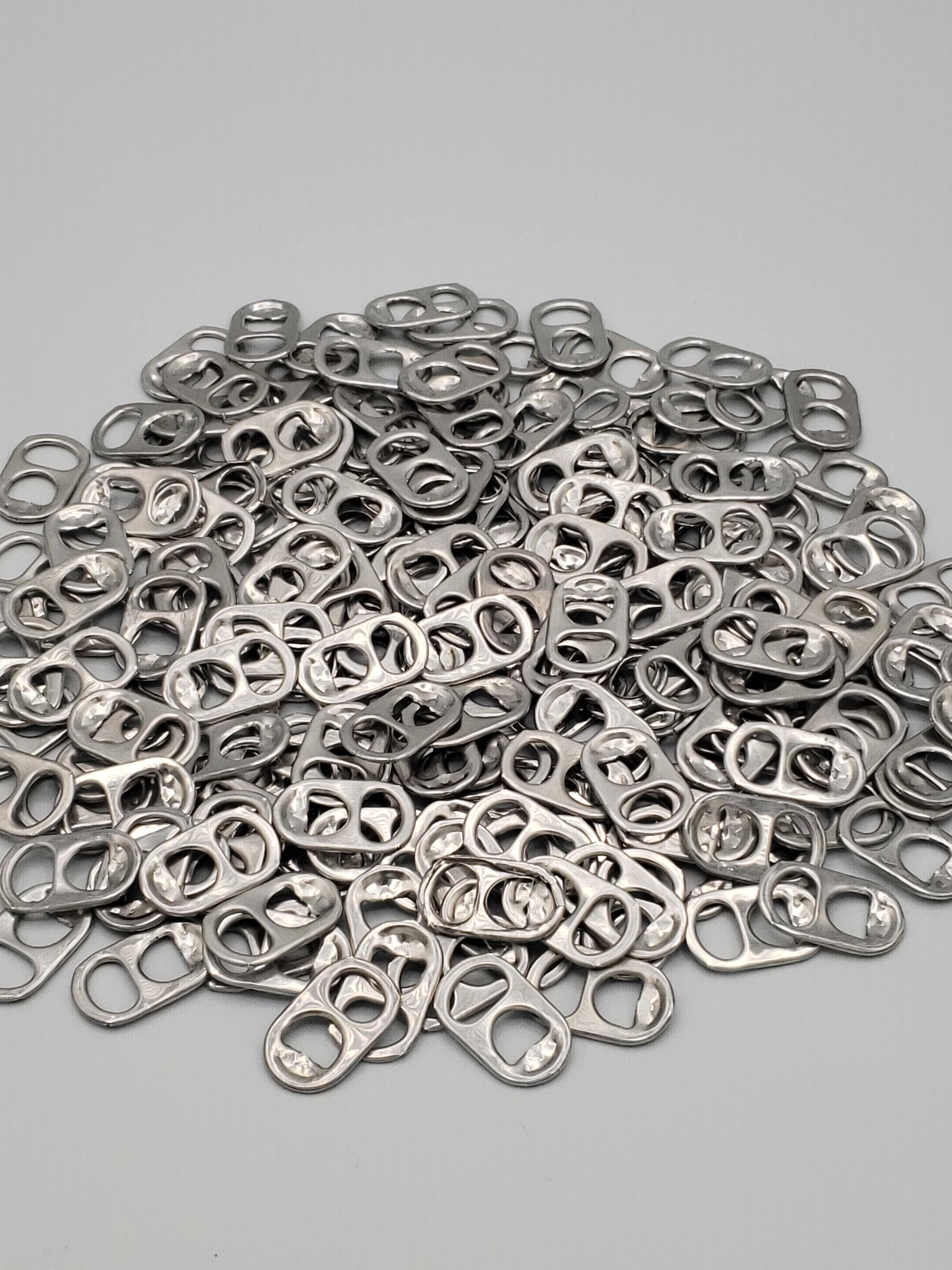 100 Aluminum Soda Can Tabs, Pop Tabs, Pop Tops, Pull Tabs, Silver Tabs ...