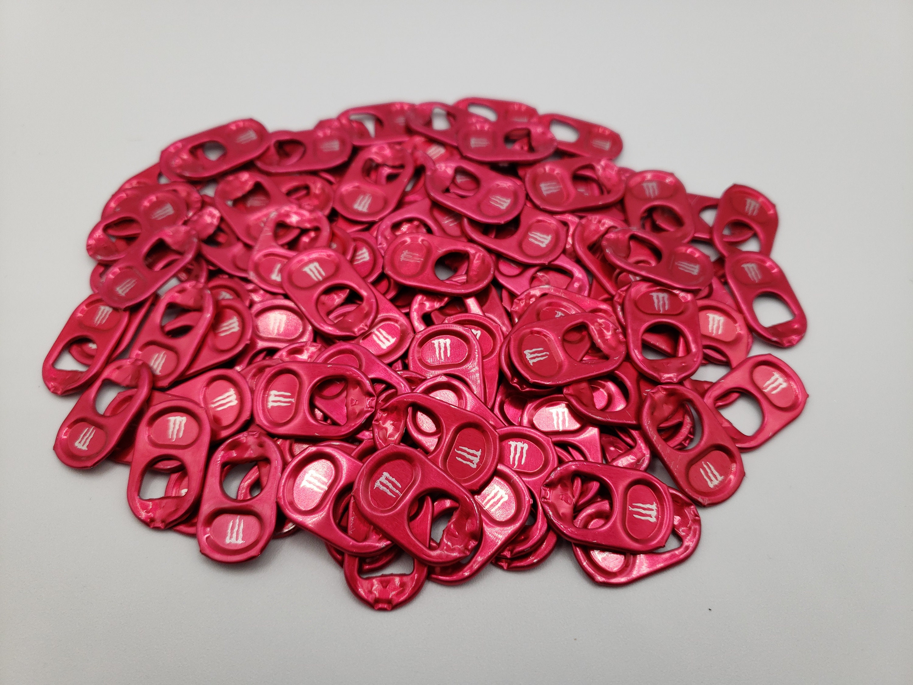 100 Fuchsia, Pink Aluminum Soda Can Tabs, Pop Tabs, Pop Tops, Pull Tabs ...