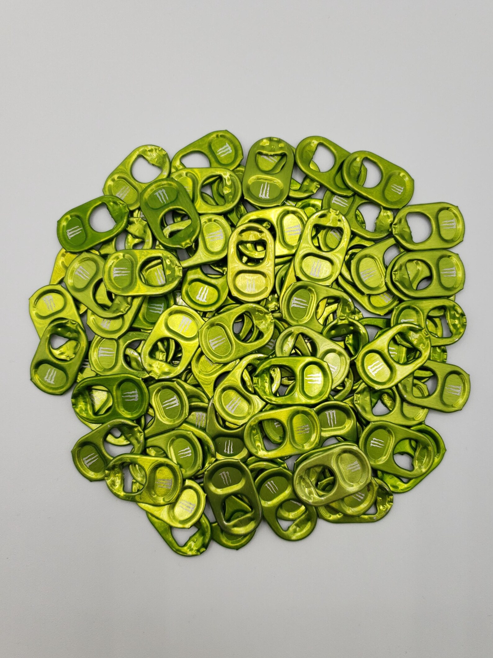 100 Green Aluminum Soda Can Tabs, Pop Tabs, Pop Tops, Pull Tabs, Tabs ...