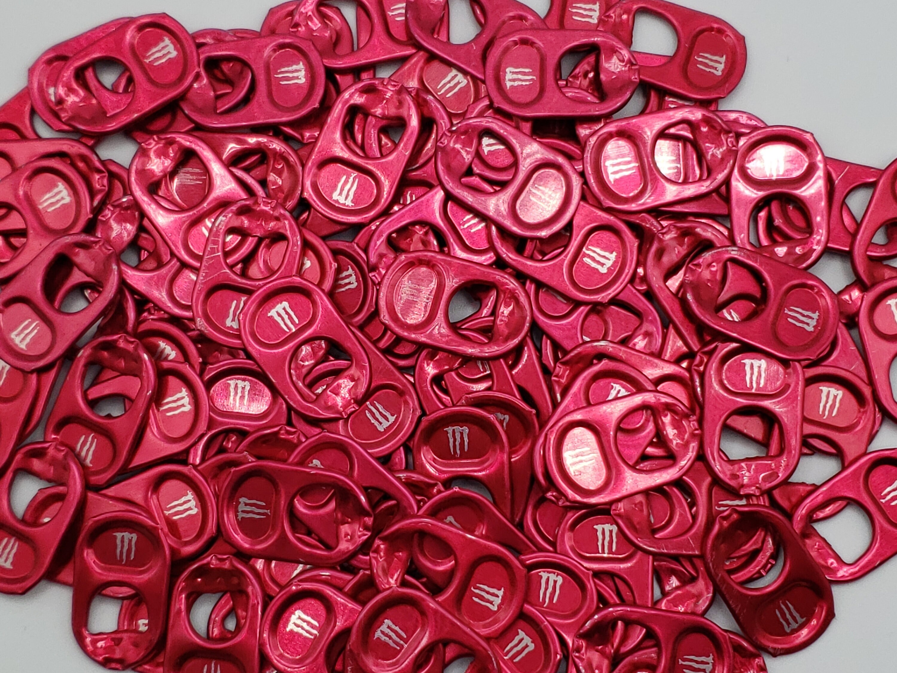 100 Fuchsia, Pink Aluminum Soda Can Tabs, Pop Tabs, Pop Tops, Pull Tabs ...