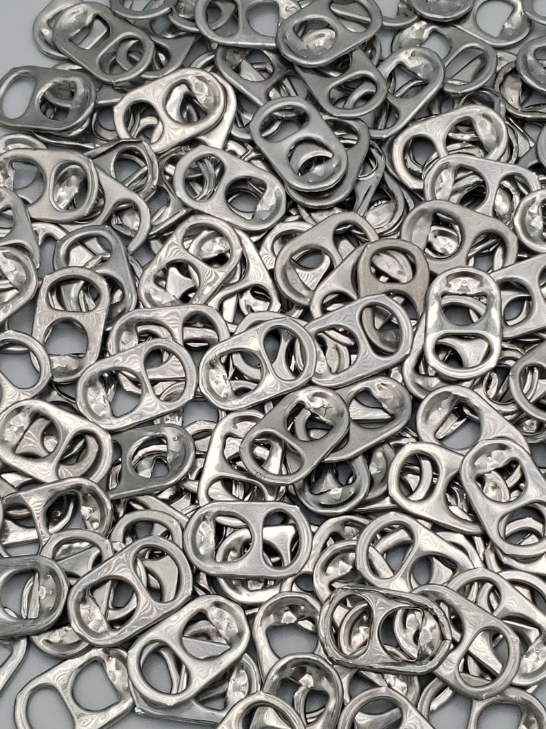 100 Aluminum Soda Can Tabs, Pop Tabs, Pop Tops, Pull Tabs, Silver Tabs ...