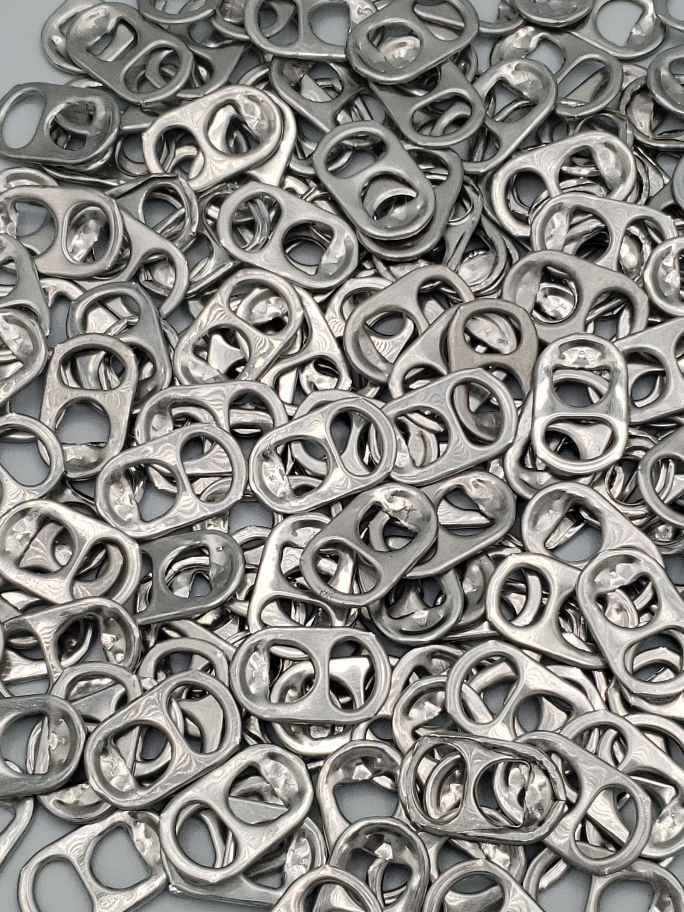 100 Aluminum Soda Can Tabs, Pop Tabs, Pop Tops, Pull Tabs, Silver Tabs ...