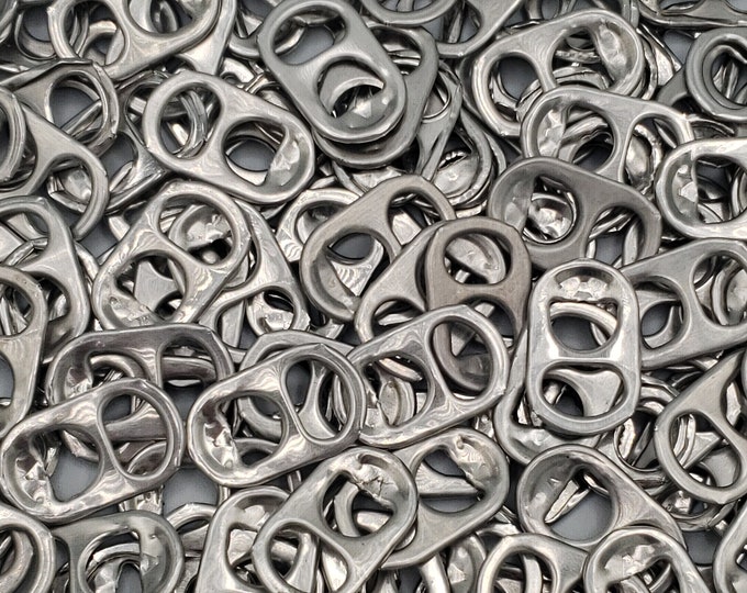 100 Aluminum Soda Can Tabs, Pop Tabs, Pop Tops, Pull Tabs, Silver Tabs ...