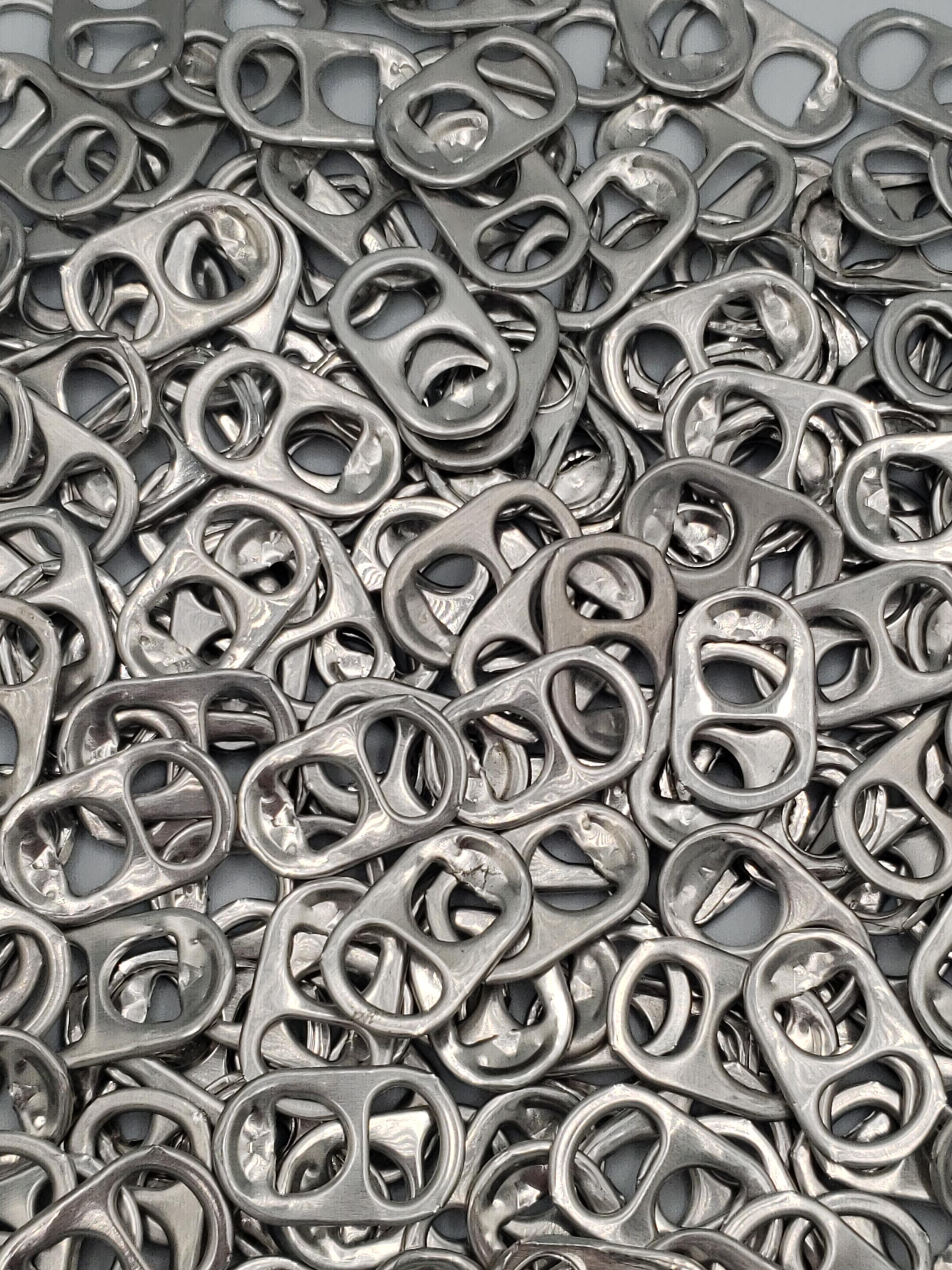 100 Aluminum Soda Can Tabs, Pop Tabs, Pop Tops, Pull Tabs, Silver Tabs ...