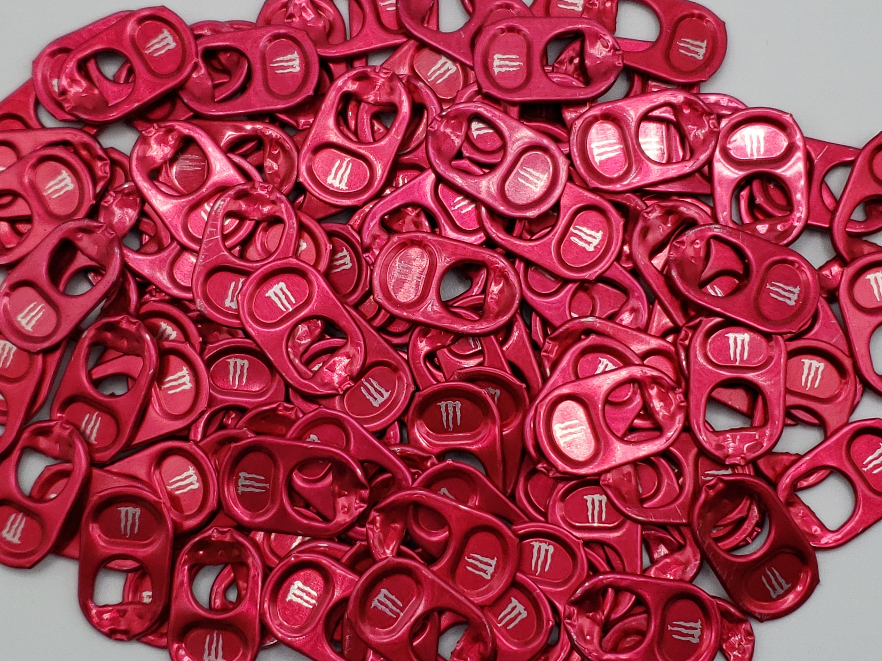 100 Fuchsia, Pink Aluminum Soda Can Tabs, Pop Tabs, Pop Tops, Pull Tabs ...