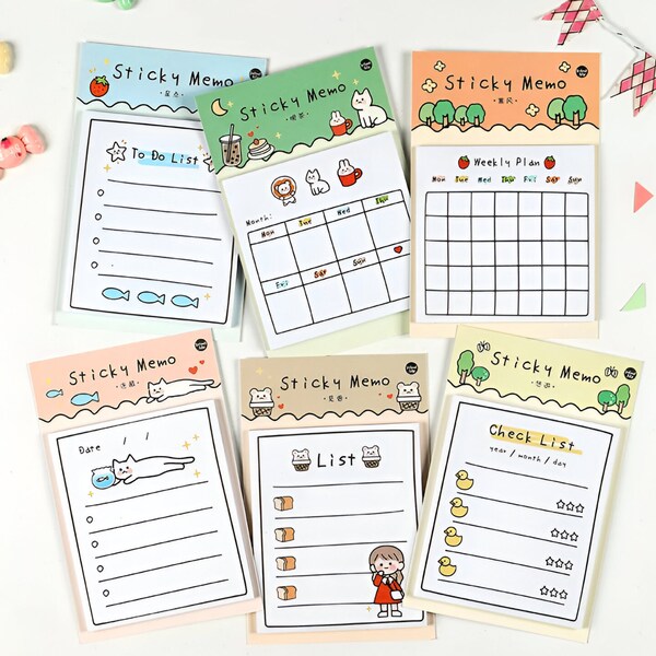 Cute Sticky Notes - Etsy