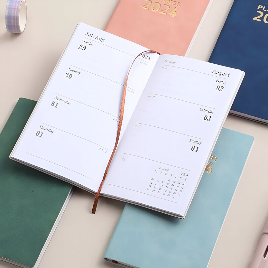 A6 2024 Weekly Daily Planner 365 Days Portable Notepad Daily Weekly ...