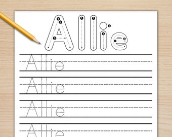 Custom Name Tracing Packet Handwriting Practice Name - Etsy