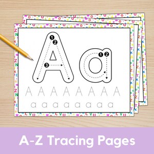 A-Z Tracing Pages, Alphabet Handwriting Printable, Learn to Write ...