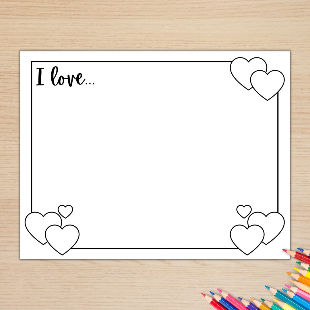 Valentine's Day Printable, I Love... Printable, Valentine's Day ...