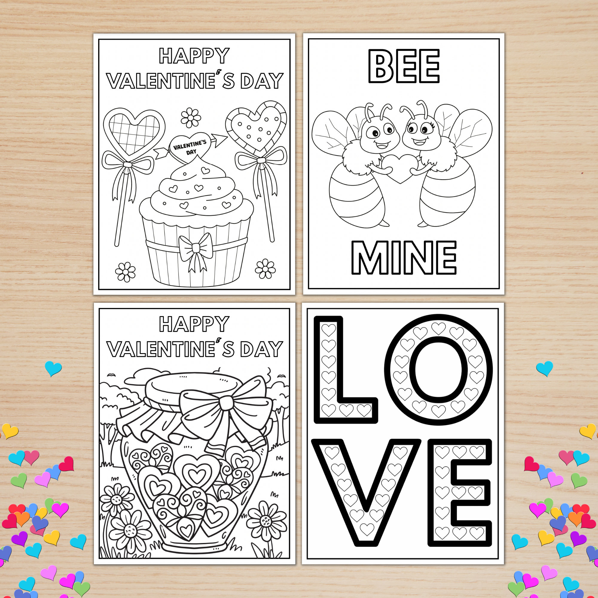 Valentine's Day Coloring Sheets, Printable Coloring Pages for Kids ...