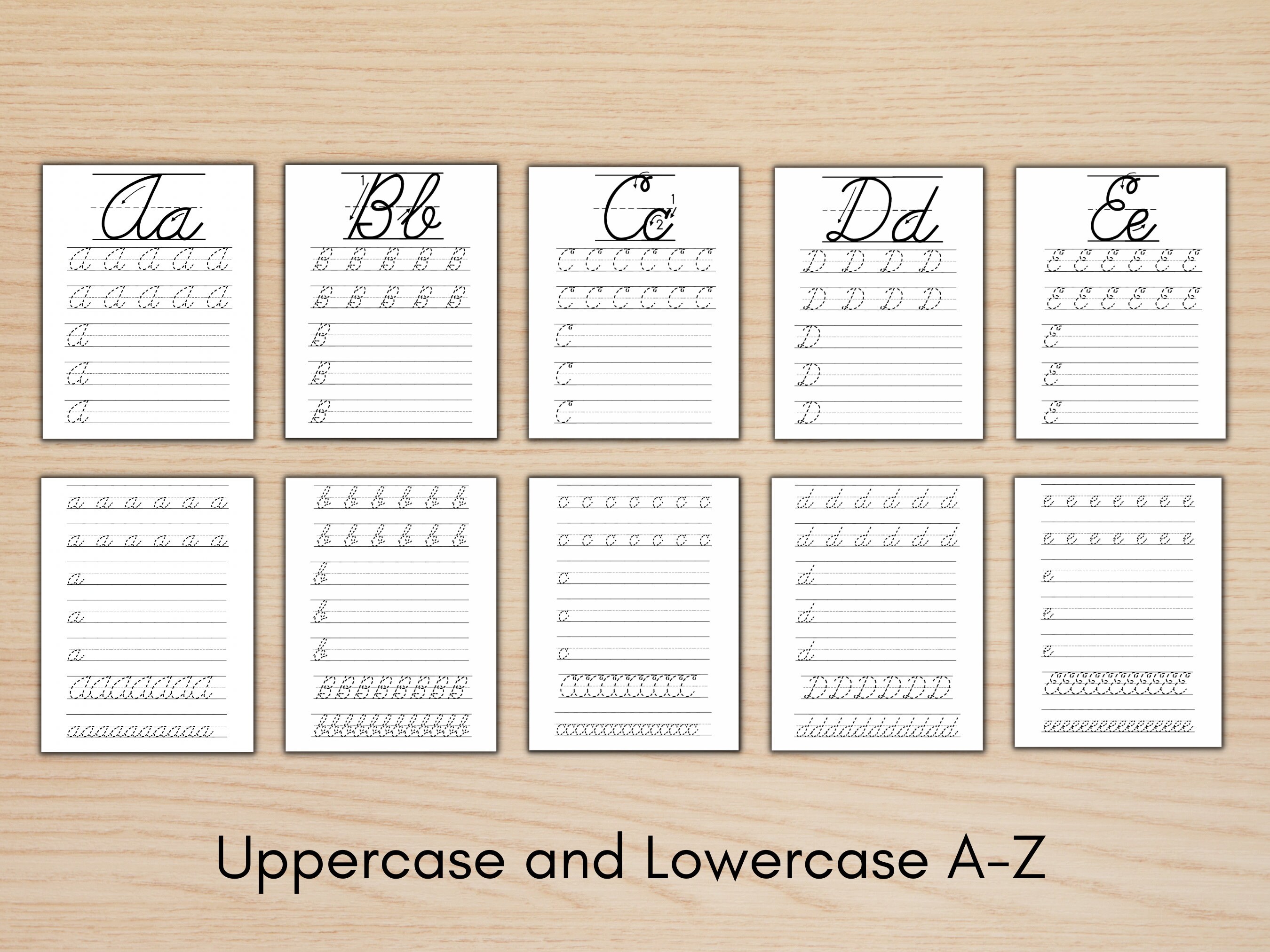 Cursive Alphabet Tracing Worksheets: A-Z Practice (PDF Printable ...