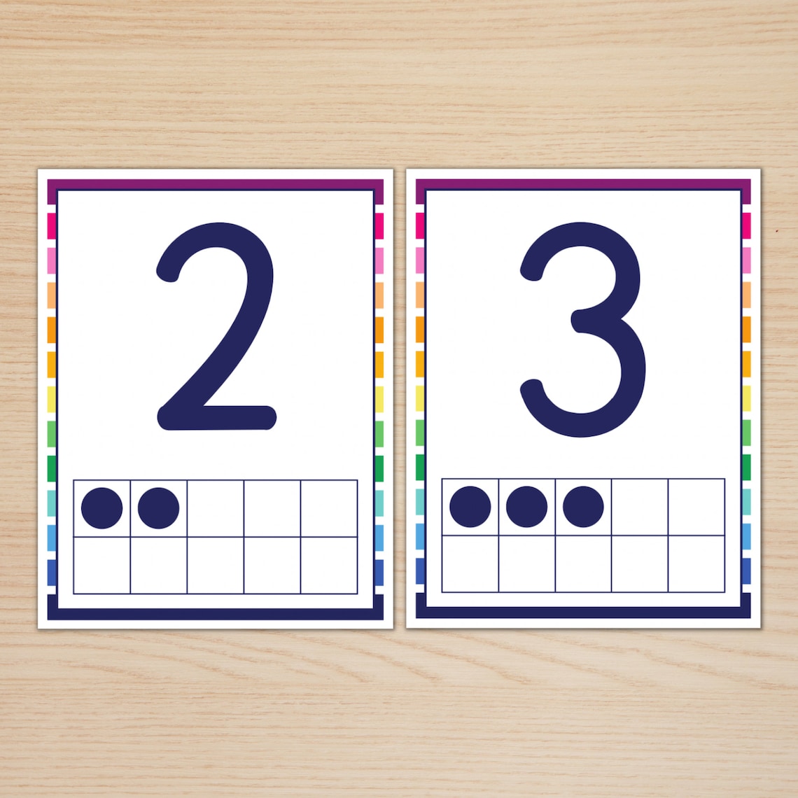 Number Posters 0-10, Ten Frame Number Posters for Classroom, Homeschool ...
