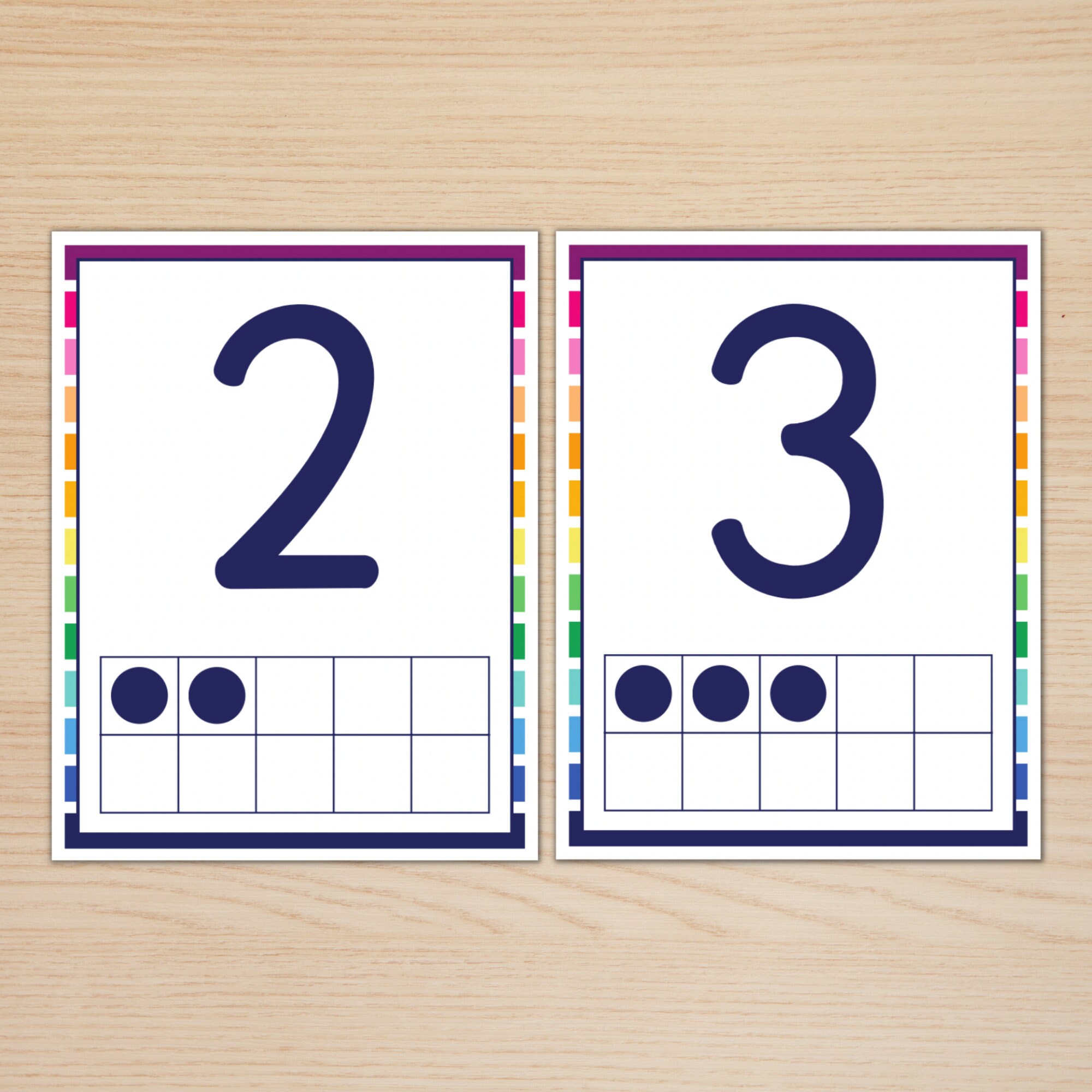 Number Posters 0-10, Ten Frame Number Posters for Classroom, Homeschool ...