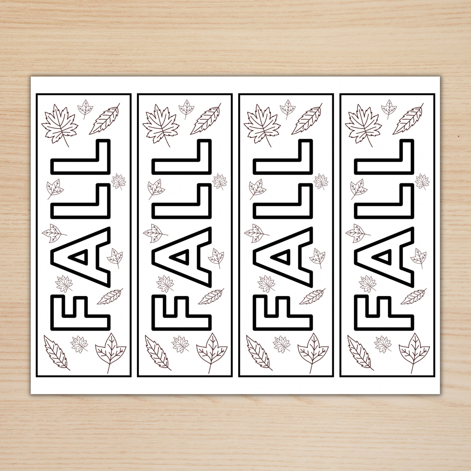 Fall Printable Bookmarks for Kids, Autumn Themed Activity for Kids ...