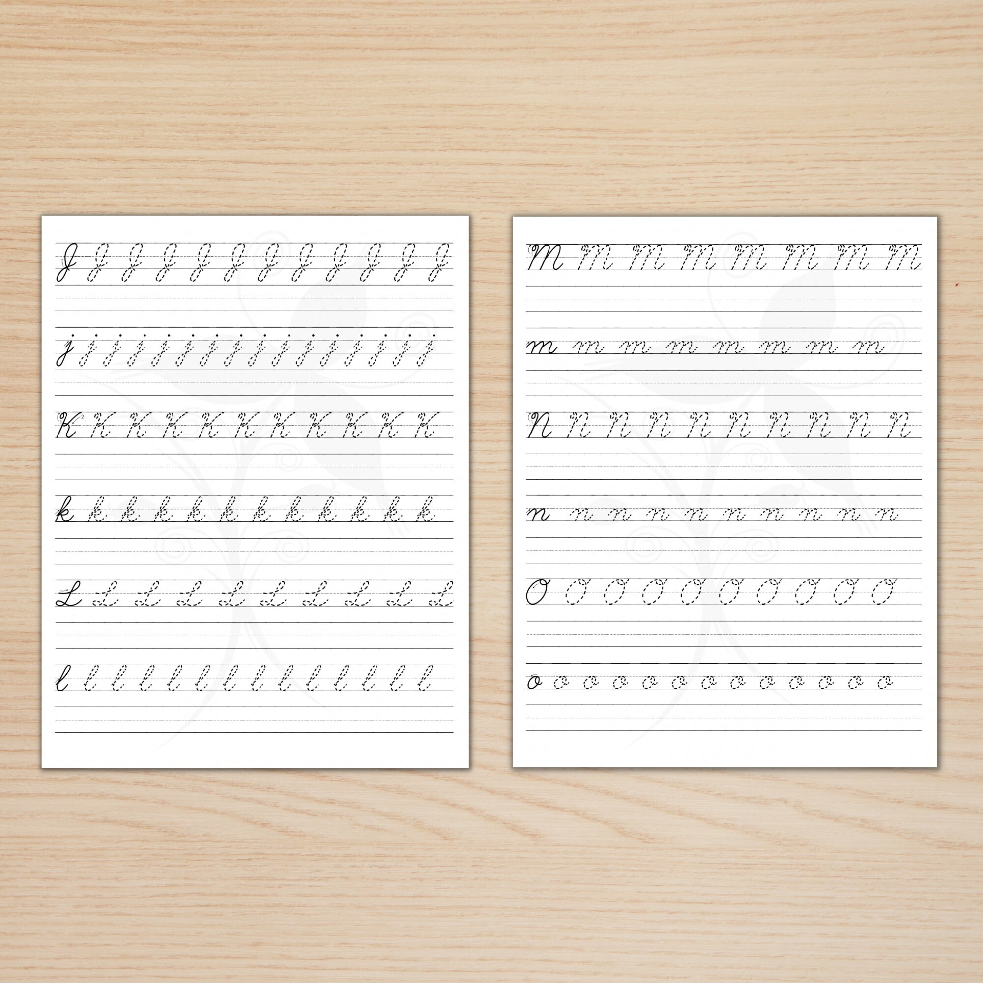 Printable Cursive Handwriting Practice, Cursive Alphabet Tracing ...