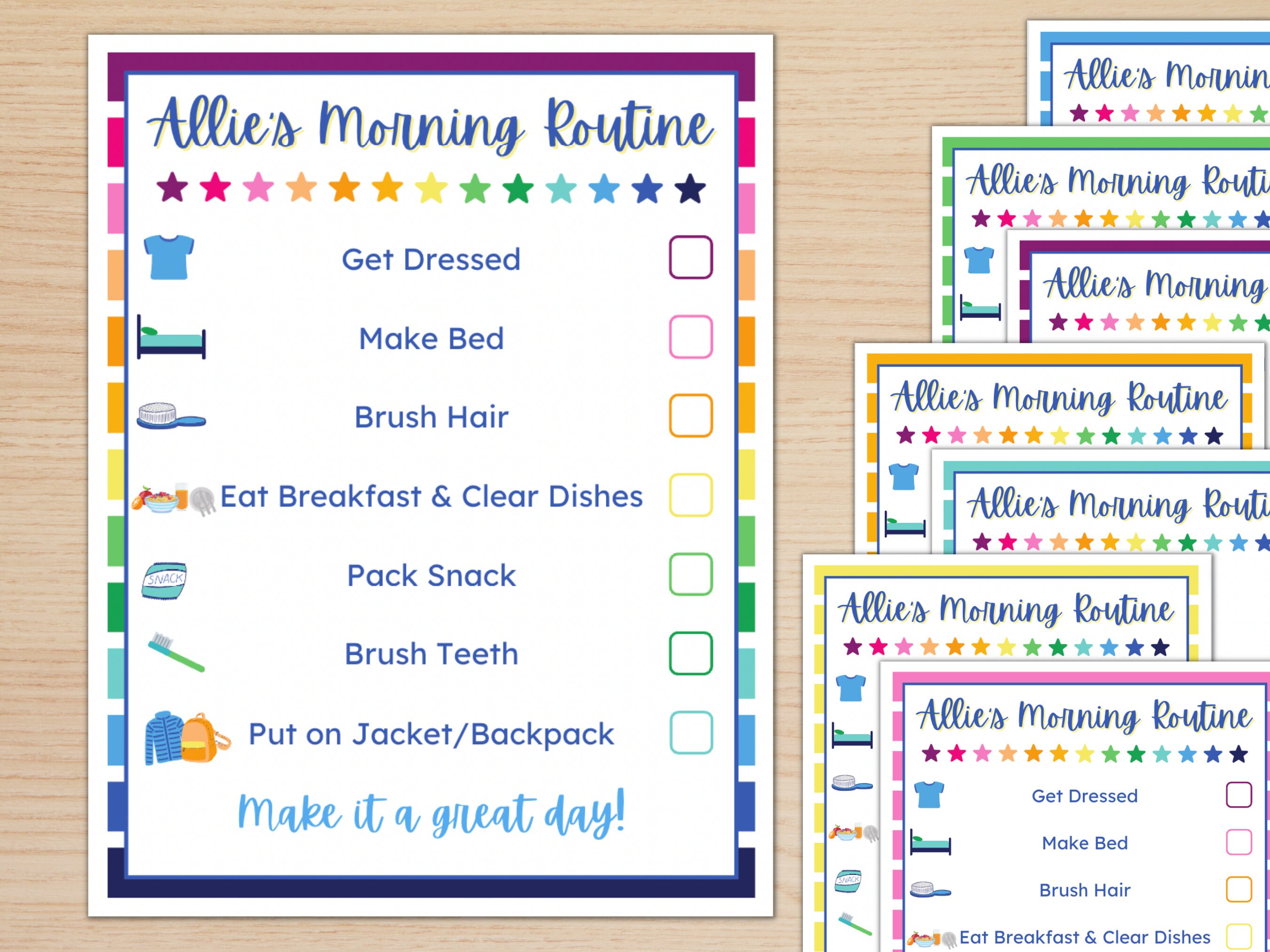 Custom Checklist for Kids Personalized Routine Printable - Etsy
