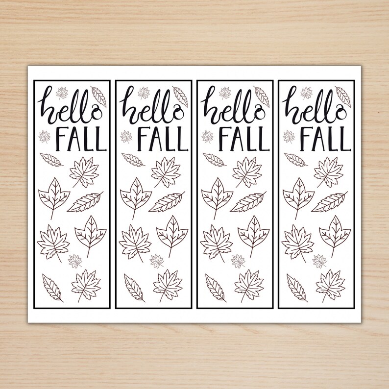 Fall Printable Bookmarks for Kids, Autumn Themed Activity for Kids ...