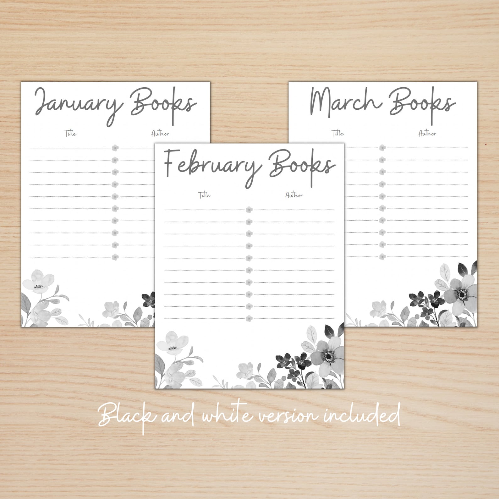 Monthly Book List Printable, Printable Book Log, Monthly Reading ...