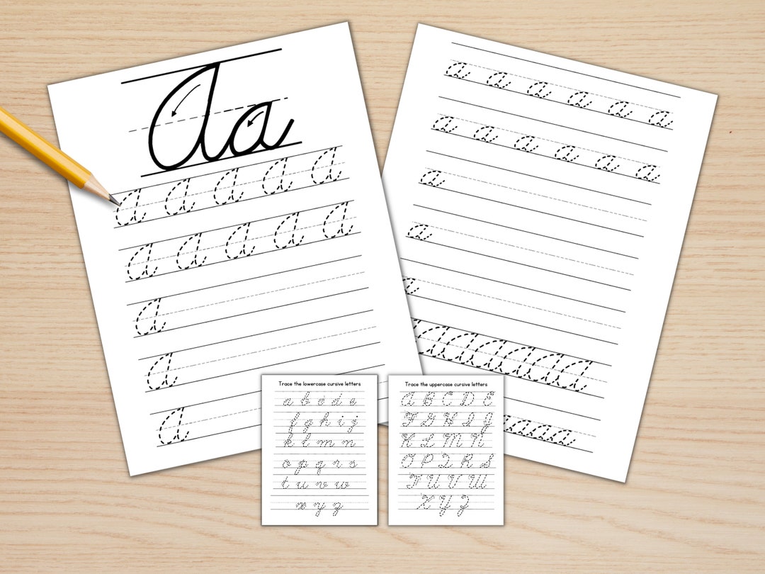 Printable Cursive Handwriting Worksheets, Cursive Alphabet Tracing ...