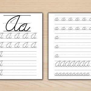 Cursive Alphabet Tracing Worksheets: A-Z Practice (PDF Printable ...