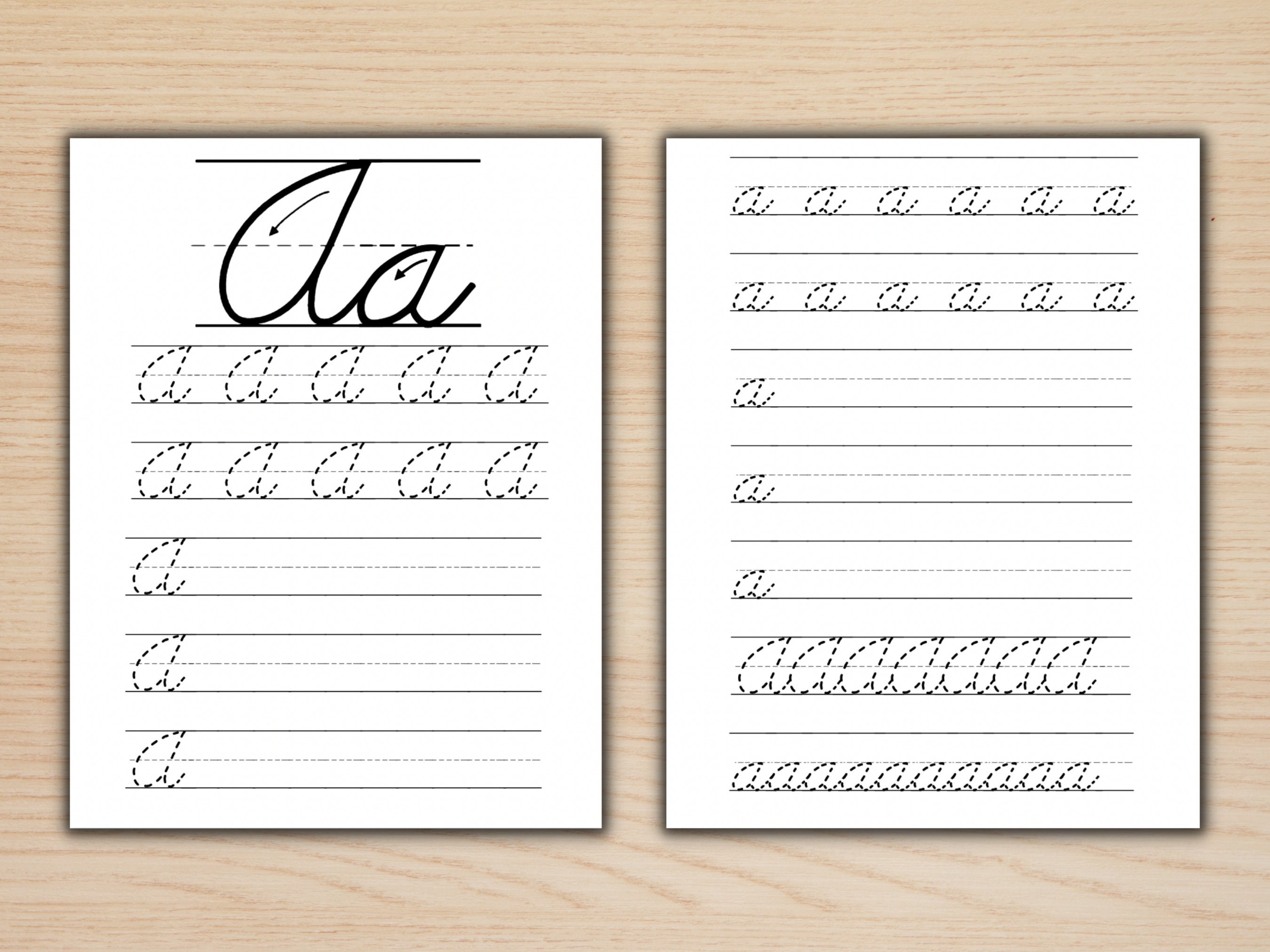 Cursive Alphabet Tracing Worksheets: A-Z Practice (PDF Printable ...