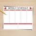 Sports Themed Weekly Schedule, Printable Daily Schedule for Kids, Week ...