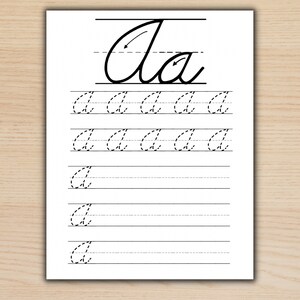 Cursive Alphabet Tracing Worksheets: A-Z Practice (PDF Printable ...