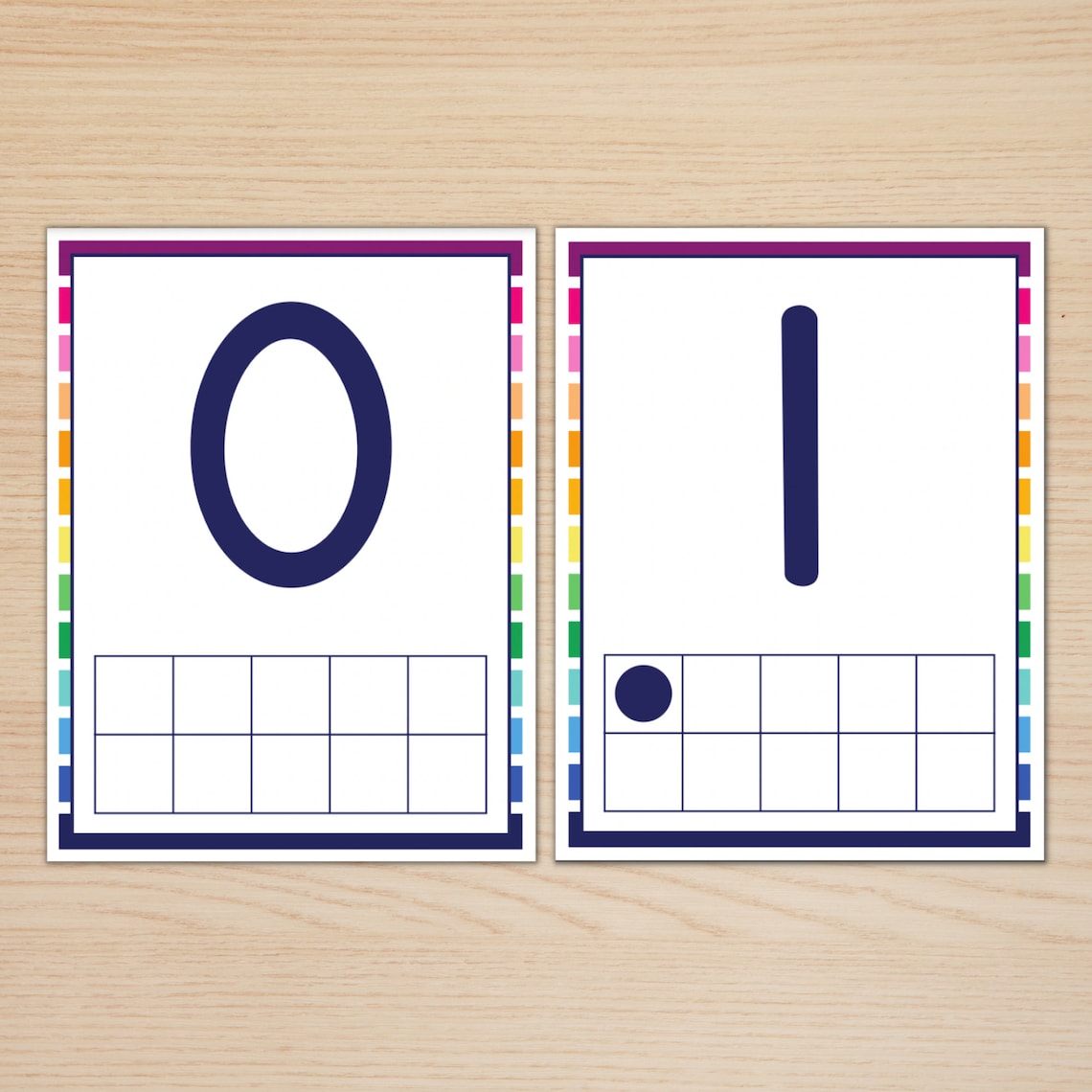 Number Posters 0-10, Ten Frame Number Posters for Classroom, Homeschool ...