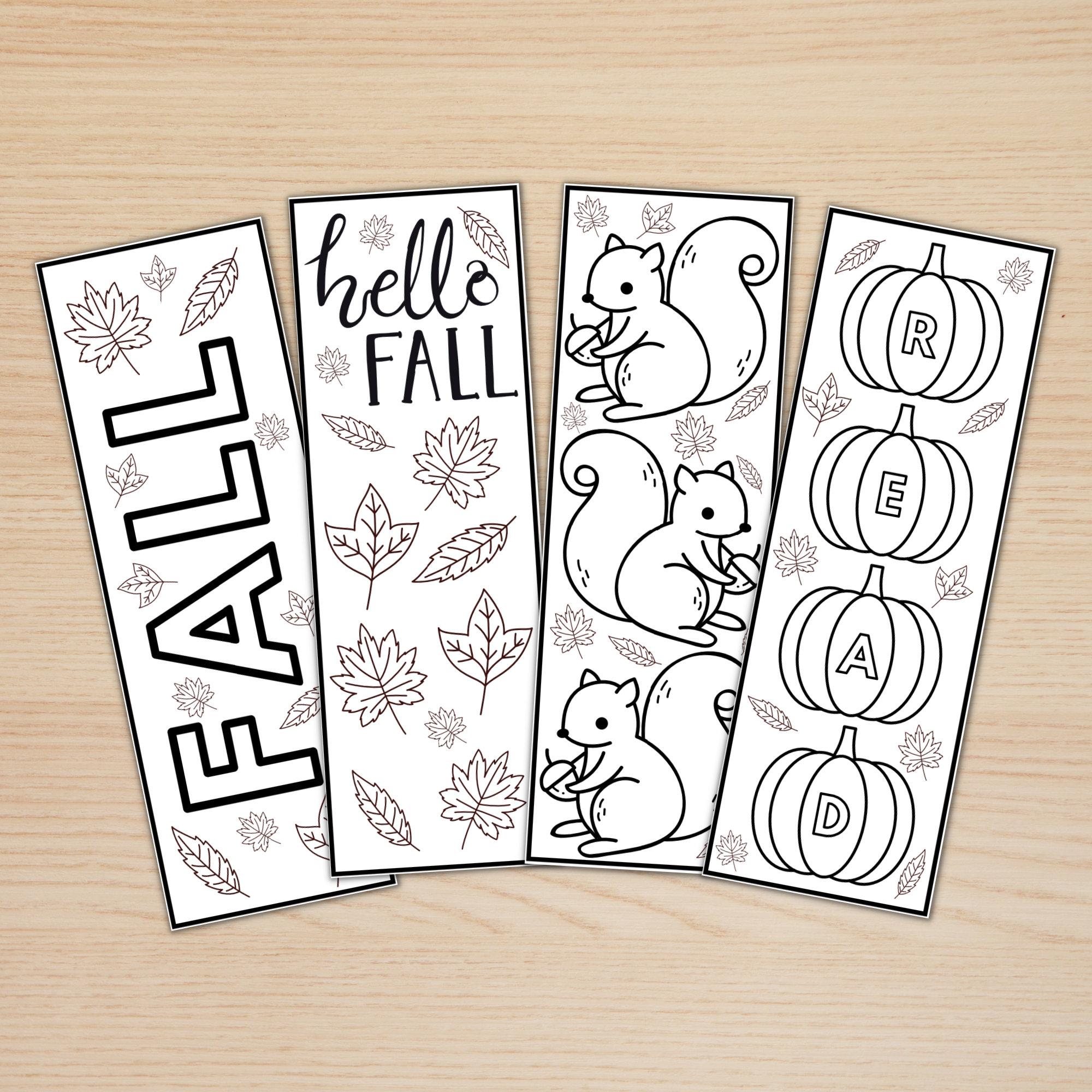 Fall Printable Bookmarks for Kids, Autumn Themed Activity for Kids ...