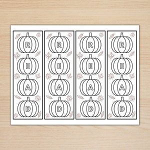 Fall Printable Bookmarks for Kids, Autumn Themed Activity for Kids ...