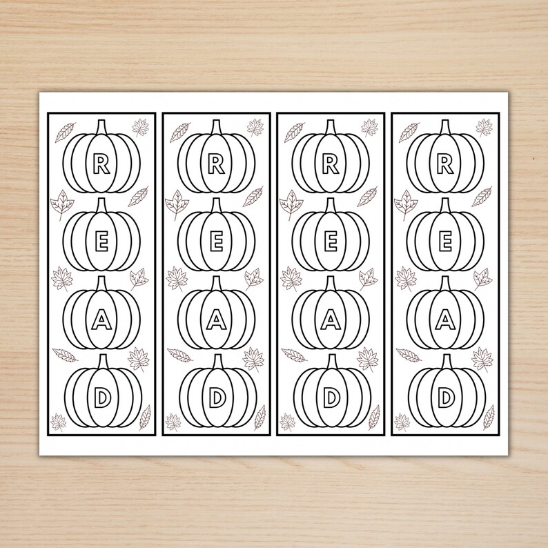 Fall Printable Bookmarks for Kids, Autumn Themed Activity for Kids ...