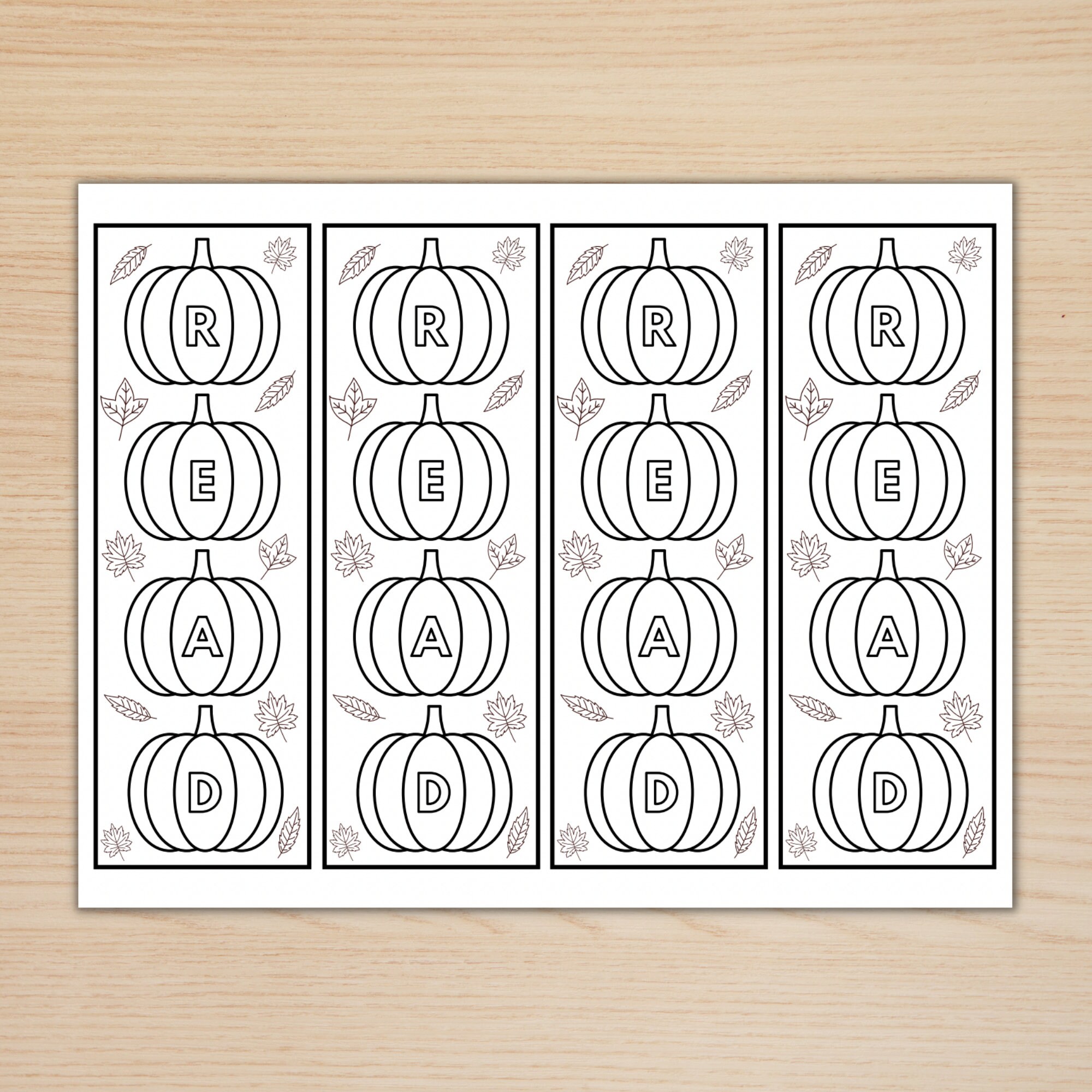 Fall Printable Bookmarks for Kids, Autumn Themed Activity for Kids ...