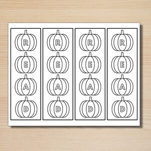 Halloween Bookmarks for Kids, Printable Halloween Themed Color Your Own ...